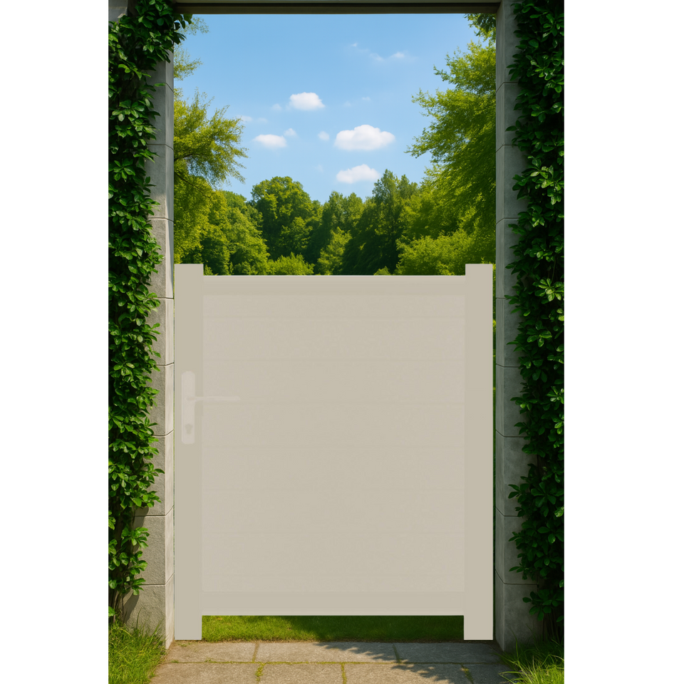 Full Privacy Pedestrian Gate Cream 3ft – Stylish & Secure – Screen With ...