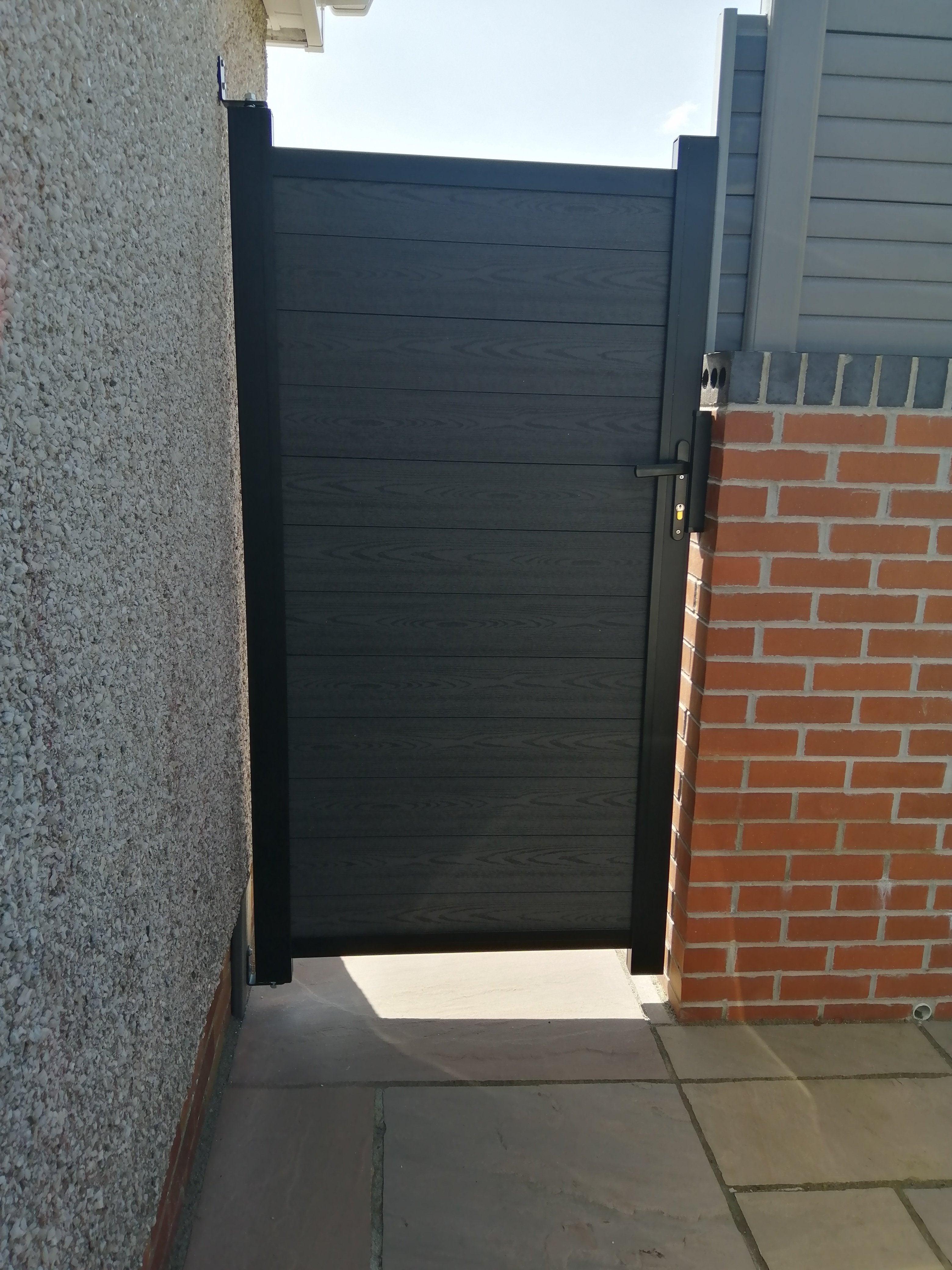 Full Privacy Pedestrian Gate Anthracite – Tall & Secure – Screen With Envy