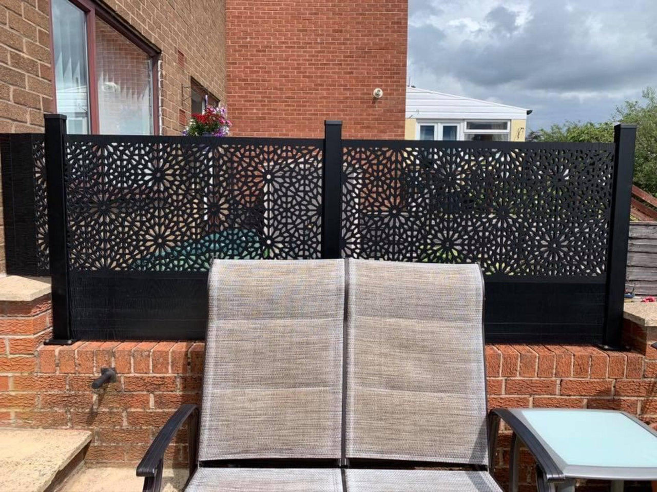 Black Moucharabiya Screen Fence 6ft – Modern Outdoor Privacy – Screen ...
