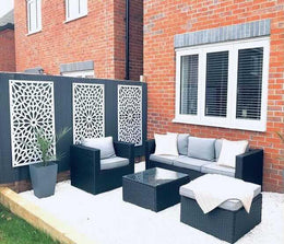 Kaleidoscope Cream Medium Garden Screen | Elegant Design – Screen With Envy