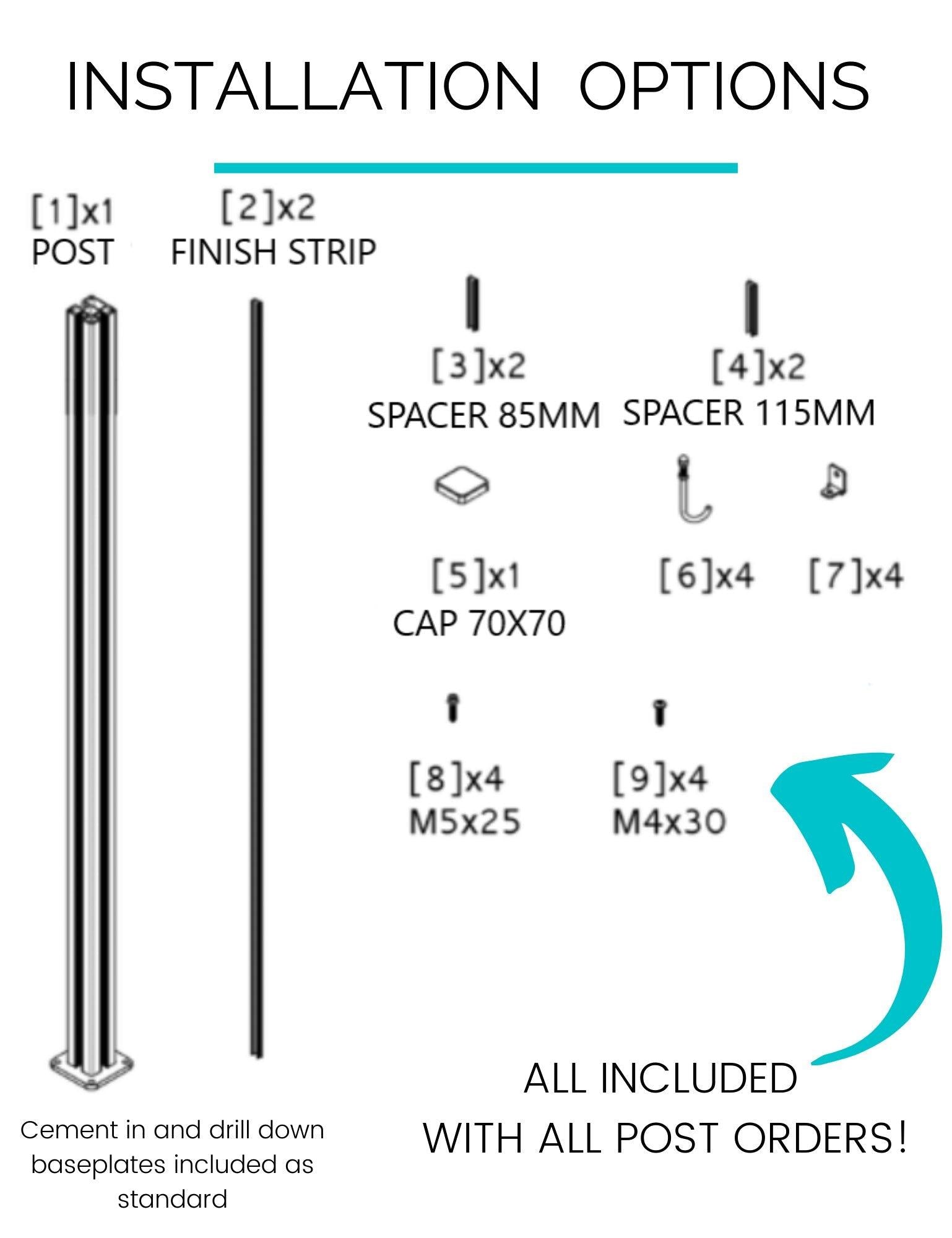 Full height post – Screen With Envy